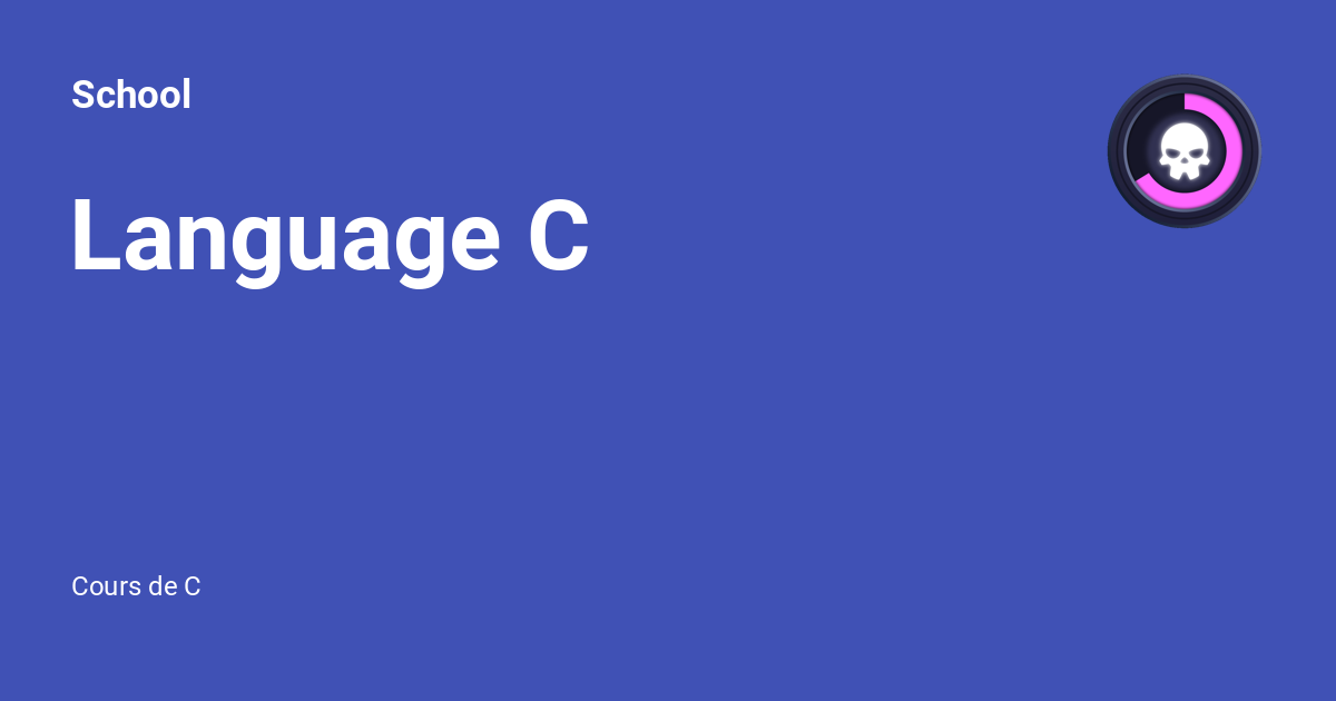 Language C - School